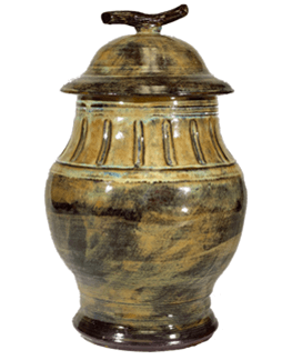 Rustic Crematin Urn - Fluted Design, Stoneware – Silver Rose Pottery